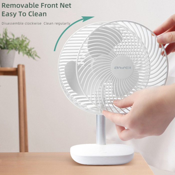 Awei F23 Rechargeable Fan (4000mAh) - Gear Picker